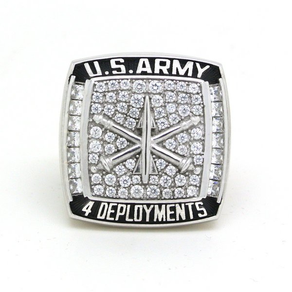 U.S. Army 4 Deployments Ring - Custom Champion Ring