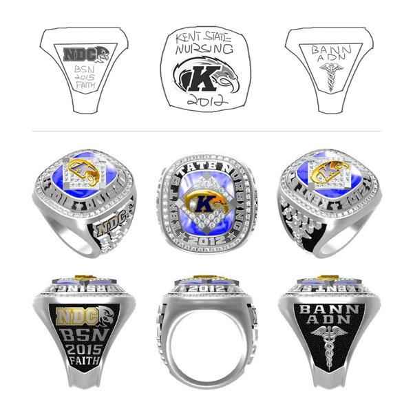 Kent State University College of Nursing Ring - Custom Champion Ring