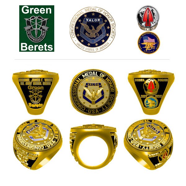 Congressional Medal of Honor Delta Force Ring - Custom Champion Ring