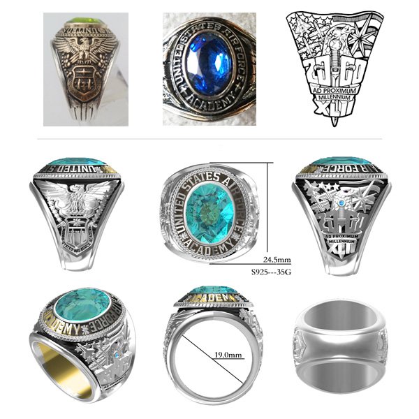 2000 United States Air Force Academy ring - Custom Champion Ring