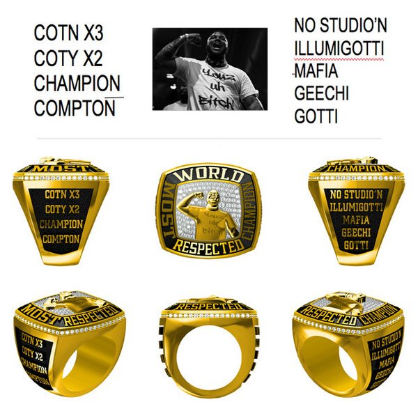 The Most Respected World Champion ring - Custom Champion Ring